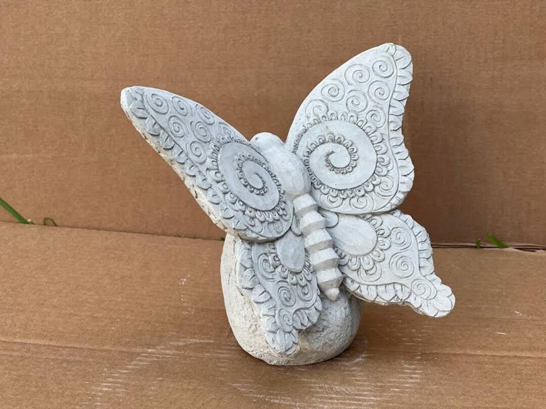 Butterfly Concrete Figure Garden Summer Decorations Lawn Butterfly ...