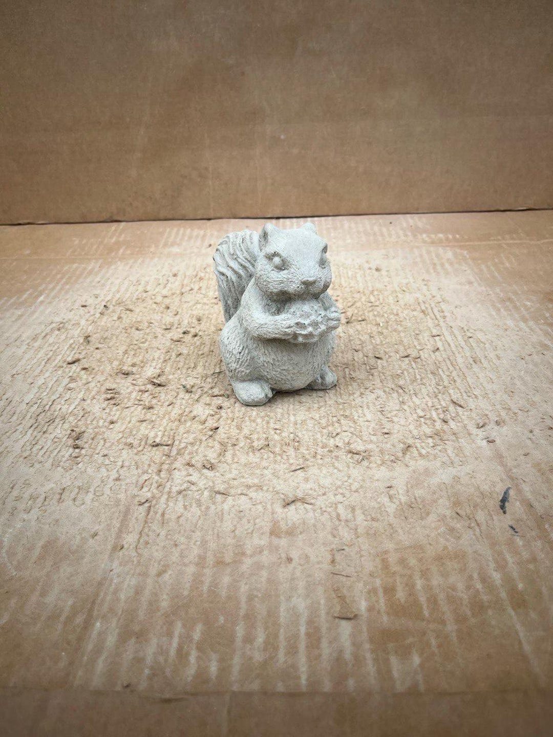 Concrete Squirrel Statue Squirrel With Acorn Figure Forest Animal ...
