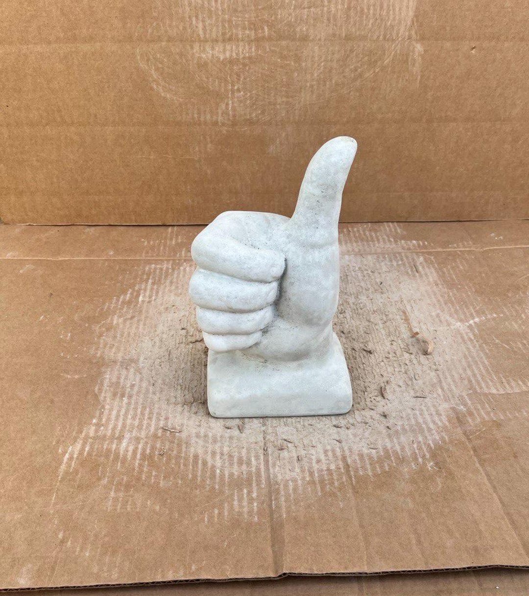 Concrete Hand Thumbs up Statue Garden Hand on Base Decoration Outdoor ...