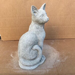 Concrete Cat Stone Statue Siamese Cat Memorial Sculpture Garden Pet ...