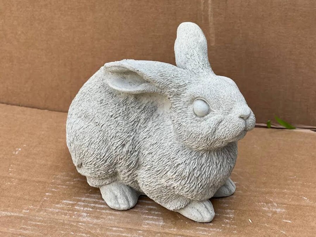 Rabbit Concrete Figure Garden Bunny Easter Statue Stone Animal ...