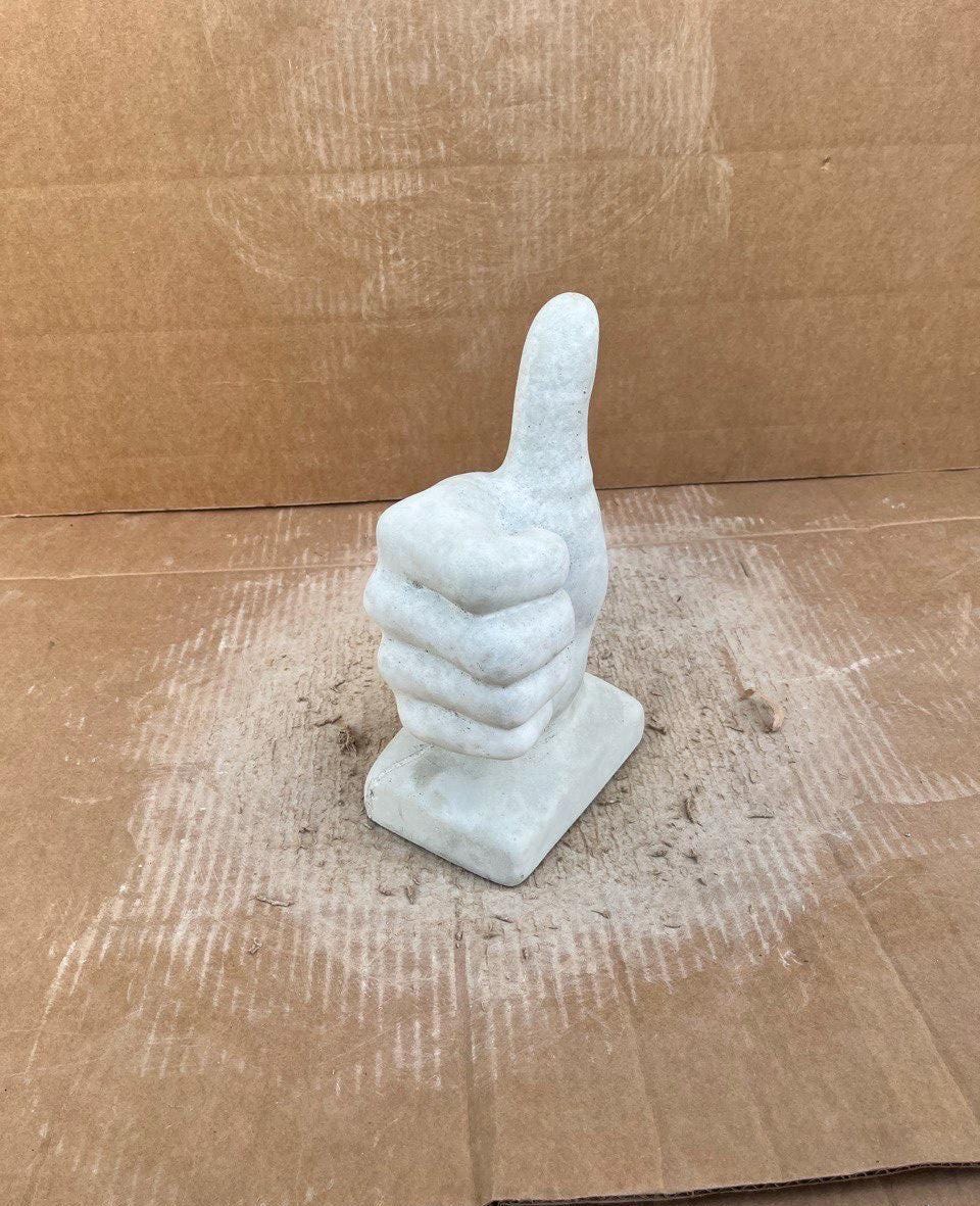 Concrete Hand Thumbs up Statue Garden Hand on Base Decoration Outdoor ...