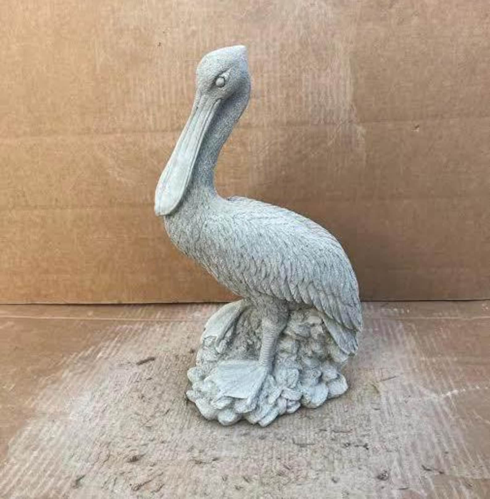 Pelican Outdoor Statue Garden Pelican Bird Sculpture Yard Animals ...