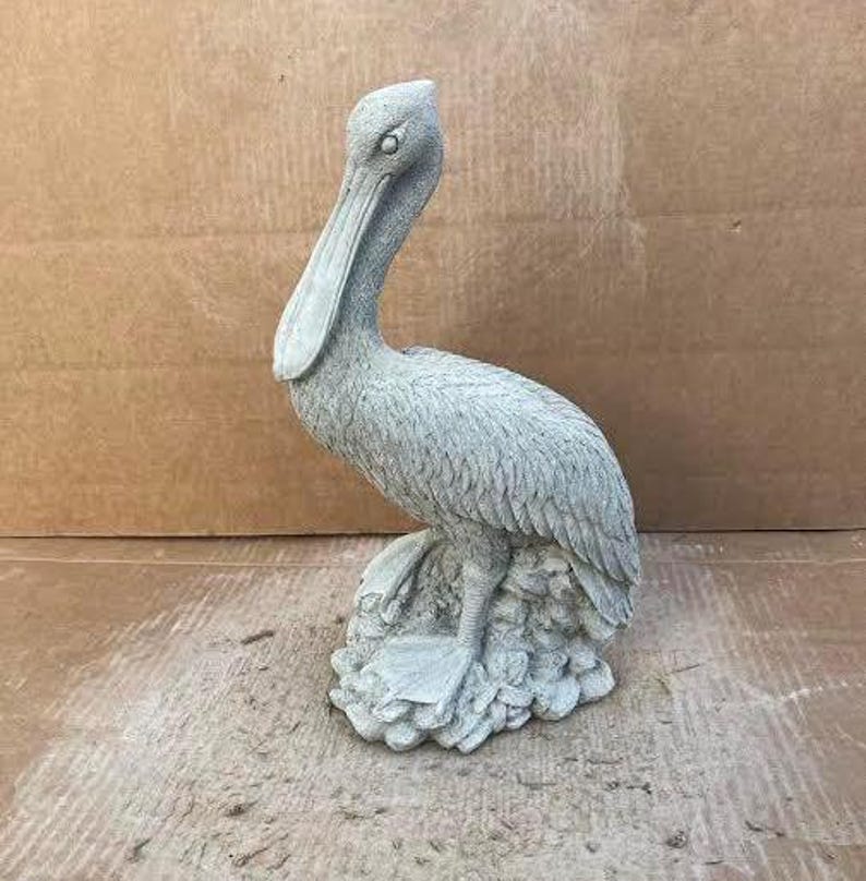 Pelican Outdoor Statue Garden Pelican Bird Sculpture Yard Animals ...