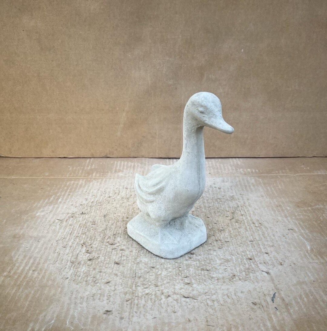 Gosling Stone Sculpture Duck Figure for Front Porch Concrete Gosling on ...
