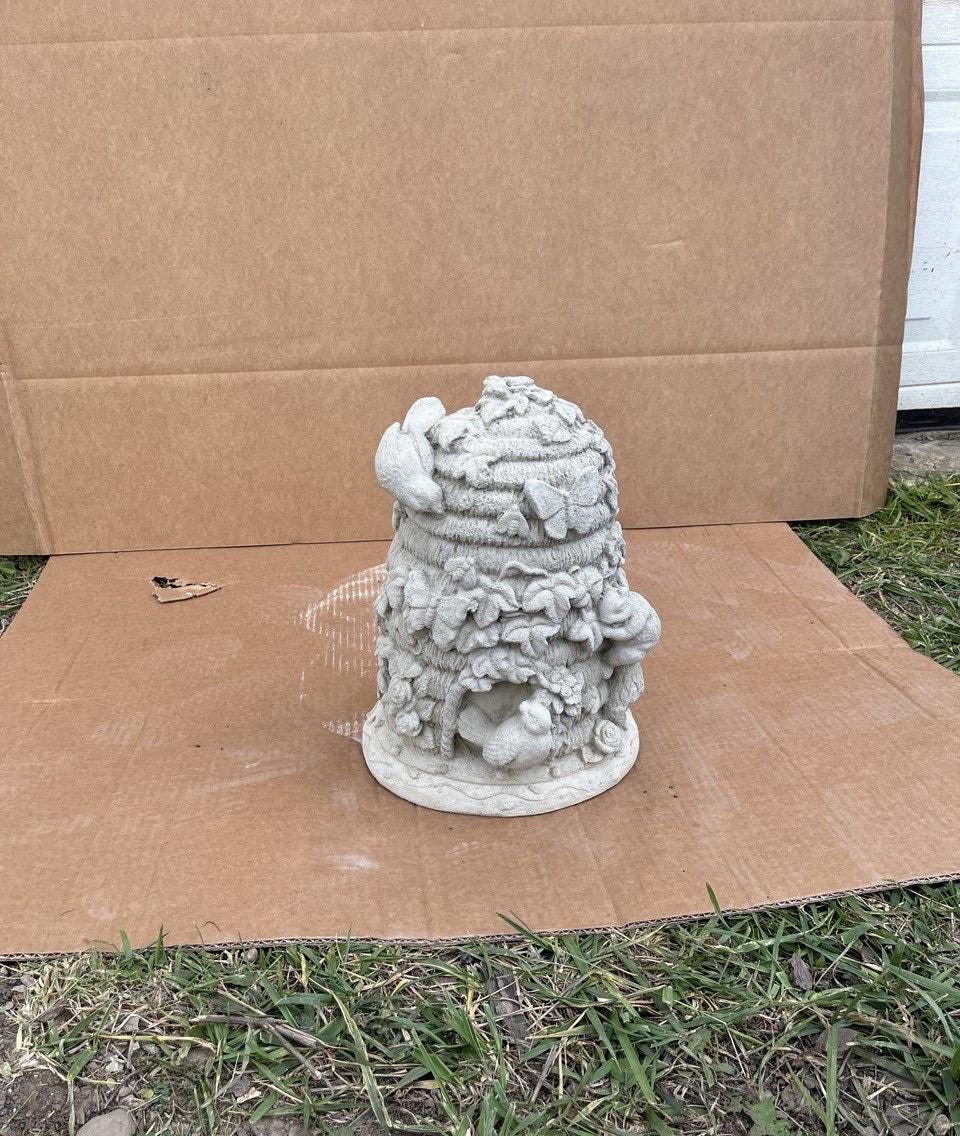 Concrete Beehive Sculpture Massive Bee Skep Outdoor Statue Stone ...
