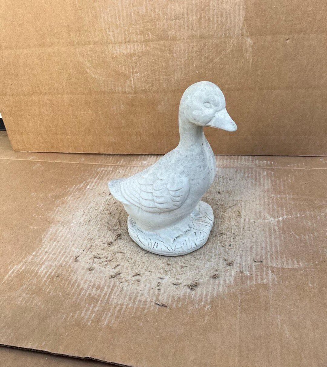 Detailed Duck Stone Figure Small Duck Garden Sculpture Farm Animal ...