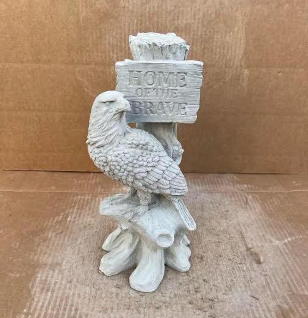 Eagle Concrete Statue Outdoor Eagle Bird Sculpture Garden Home of the ...