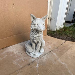Sitting Fox Massive Statue Stone Fox Animal Figure Wild Fox Concrete ...