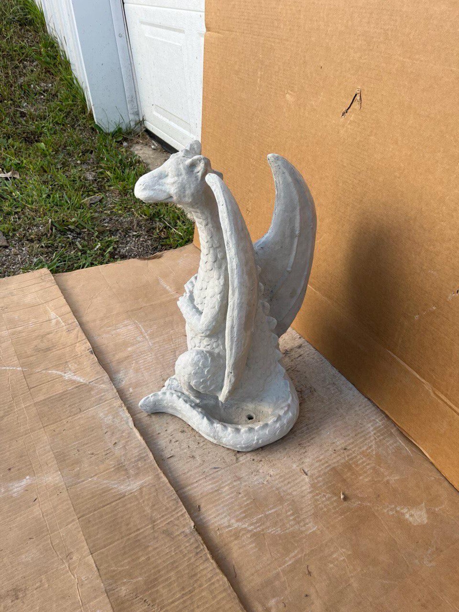 Dragon Sitting Large Sculpture Concrete Dragon Massive Statue Asian ...