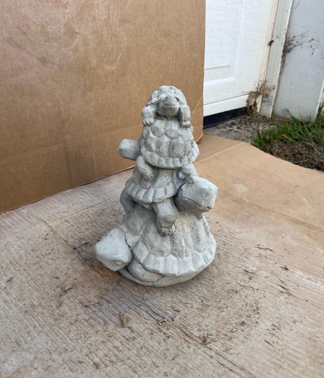 Turtle Tower Cement Sculpture Concrete Turtles Garden Statue Tortoise ...