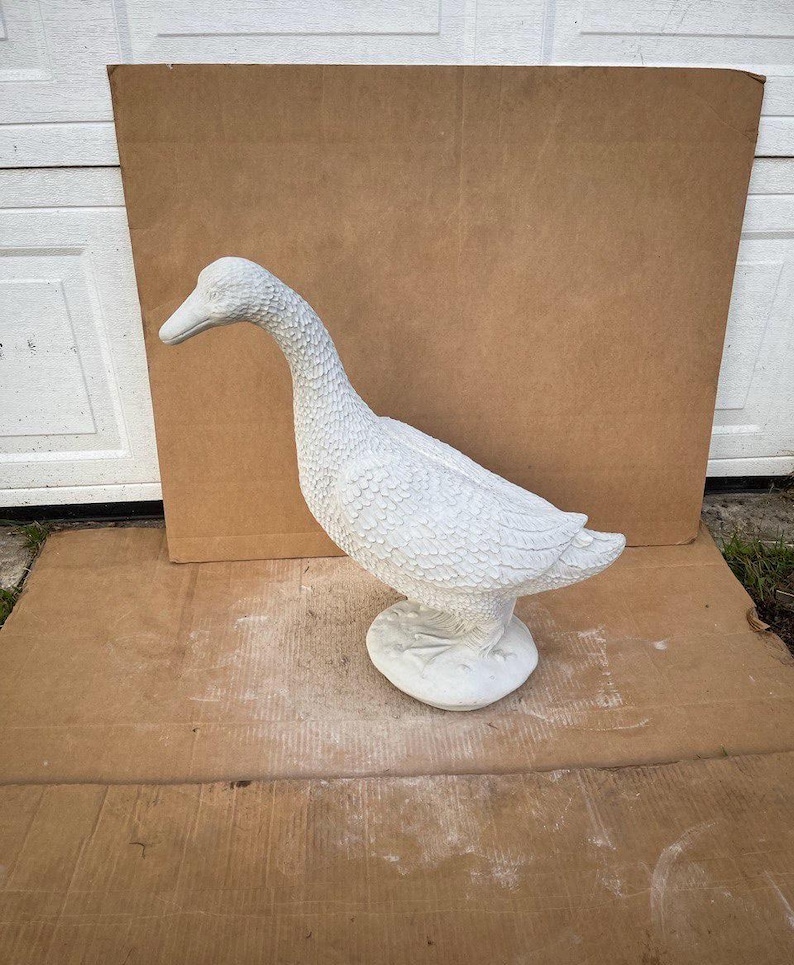 Large Goose Cement Sculpture Home Bird Statue Concrete Standing Goose ...