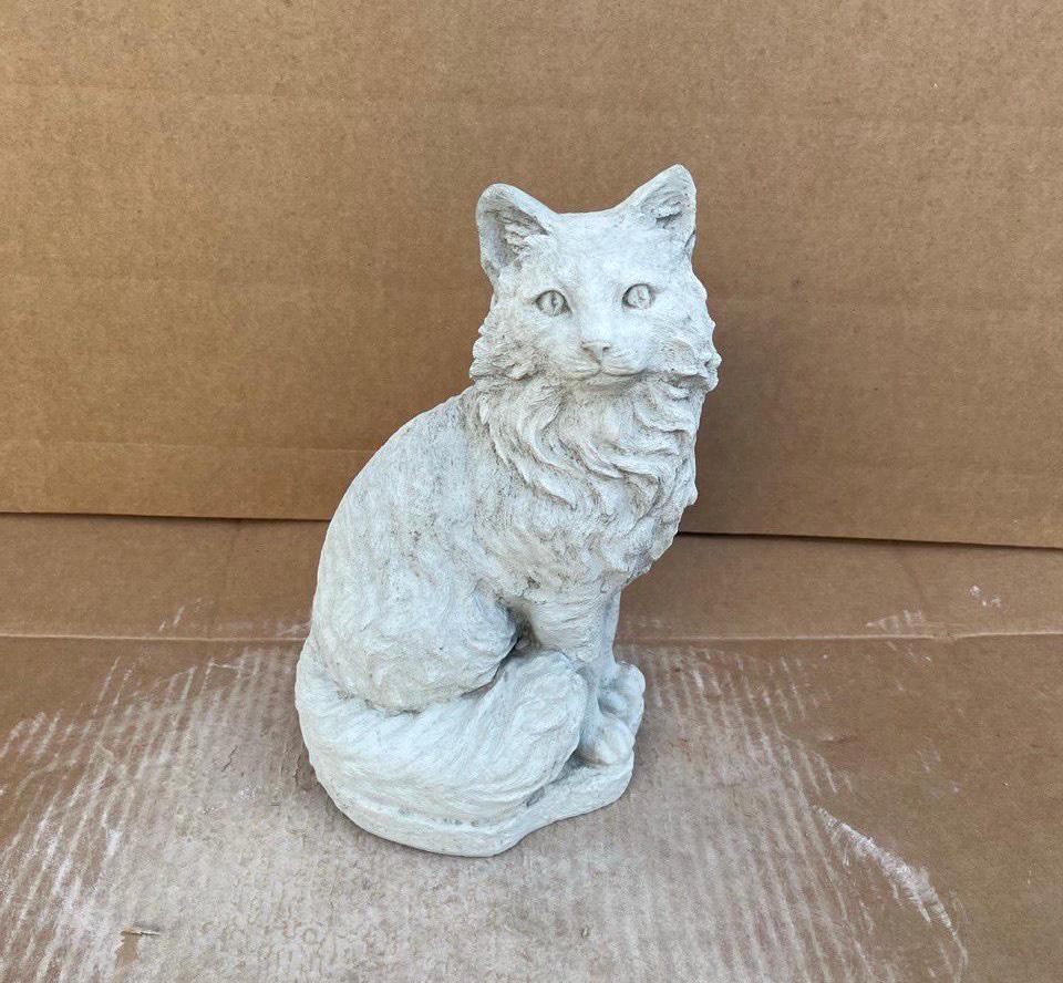 Cat Concrete Statue Realistic Cat Outdoor Sculpture Pet Memorial Stone ...