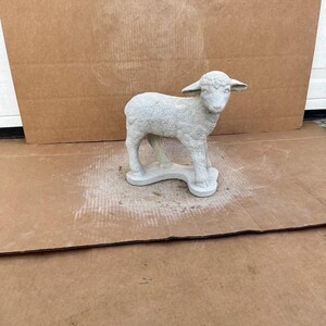 Stone Lamb Small Sculpture Detailed Lamb on Base Figure Standing Lamb ...