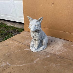 Sitting Fox Massive Statue Stone Fox Animal Figure Wild Fox Concrete ...