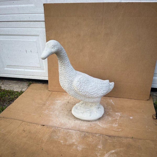 Concrete Goose Statue - Etsy