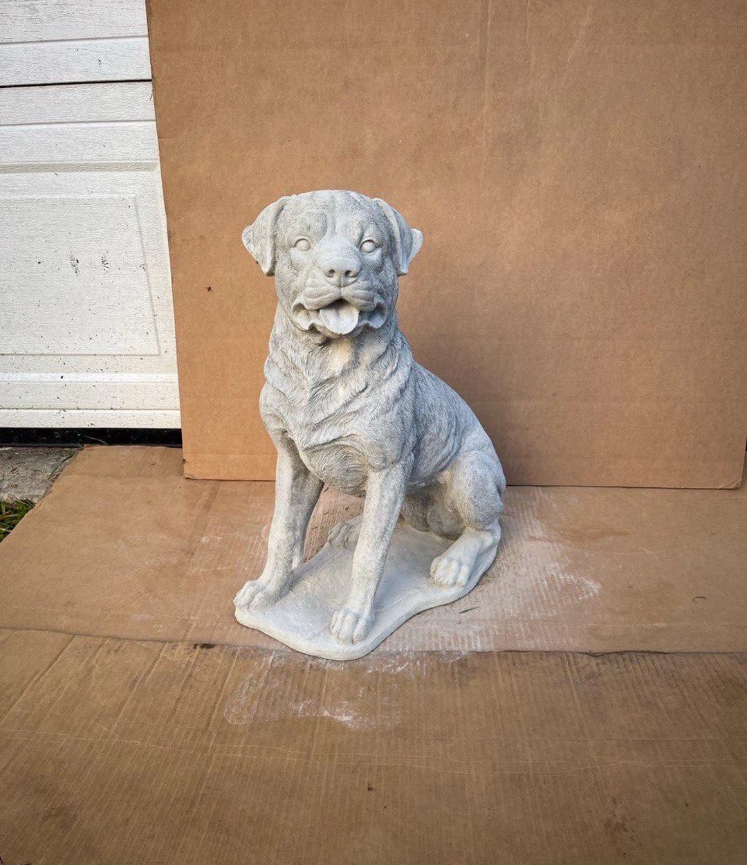 Rottweiler Dog Statue Concrete Rottweiler Large Sculpture Massive Dog ...
