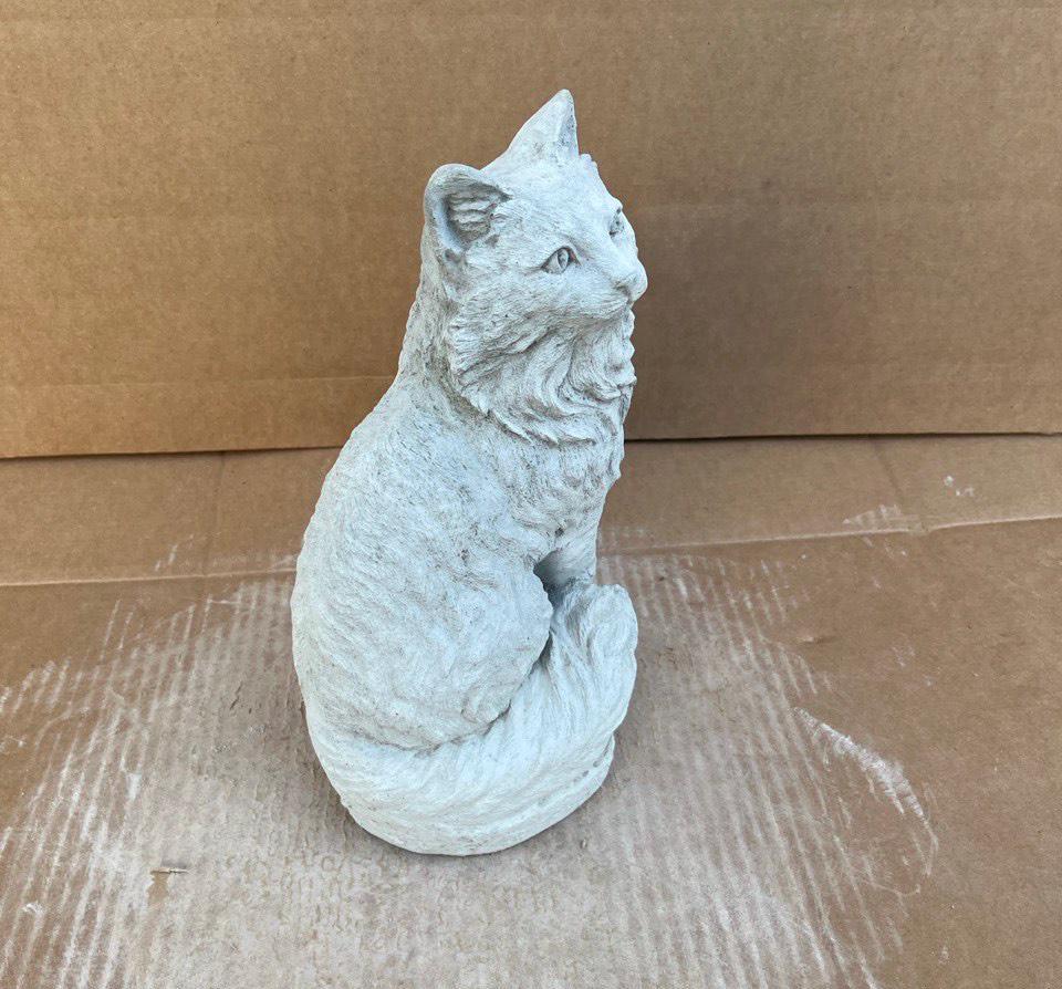 Cat Concrete Statue Realistic Cat Outdoor Sculpture Pet Memorial Stone ...
