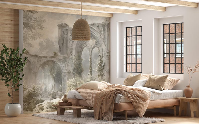 Renaissance Themed Wallpaper , Avant - Garde Garden and Arch - Themed ...