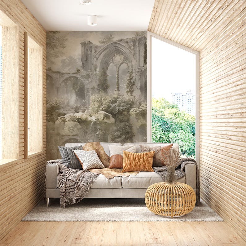 Renaissance Themed Wallpaper , Avant - Garde Garden and Arch - Themed ...