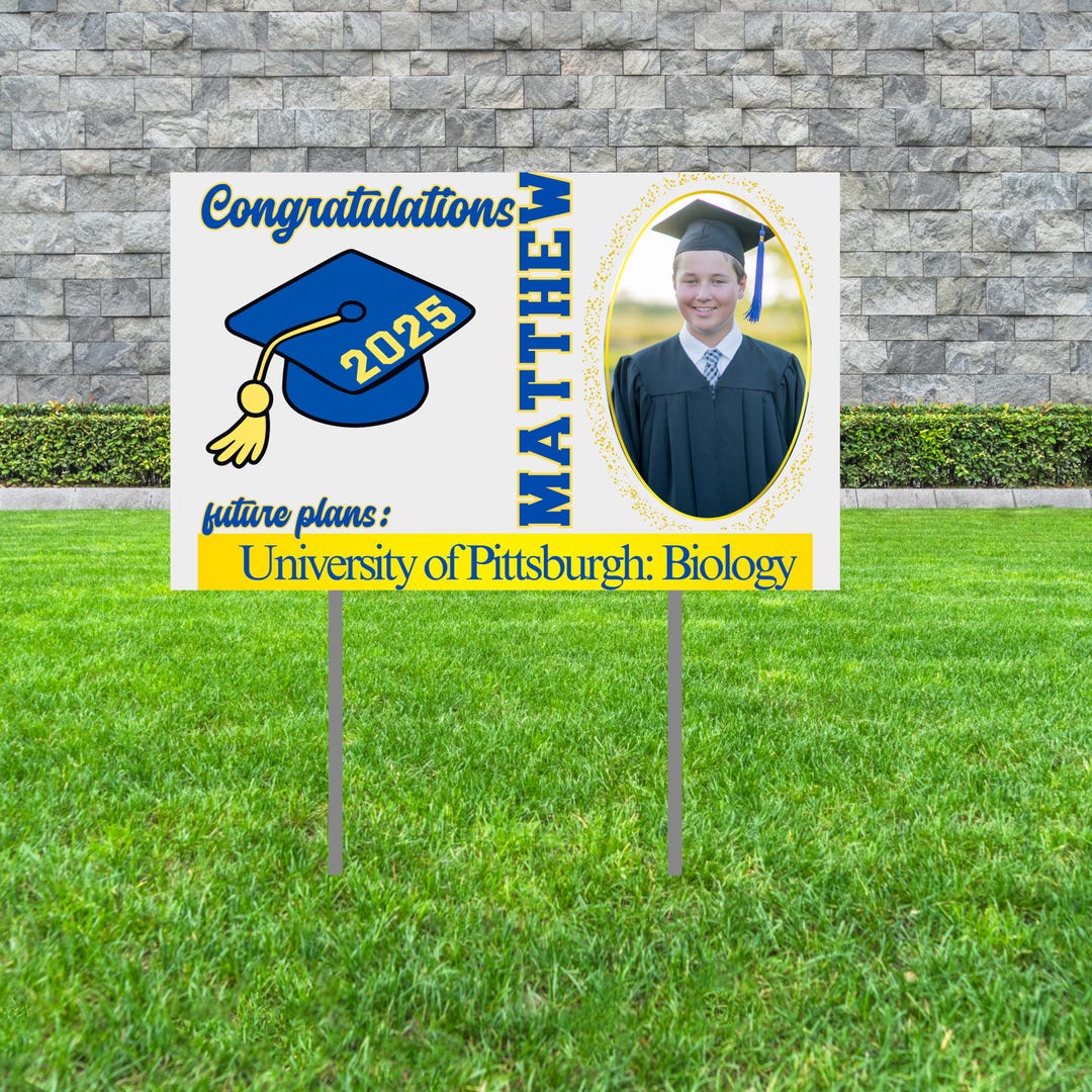 Graduation Yard Sign Custom Graduation Sign, Personalized Lawn ...
