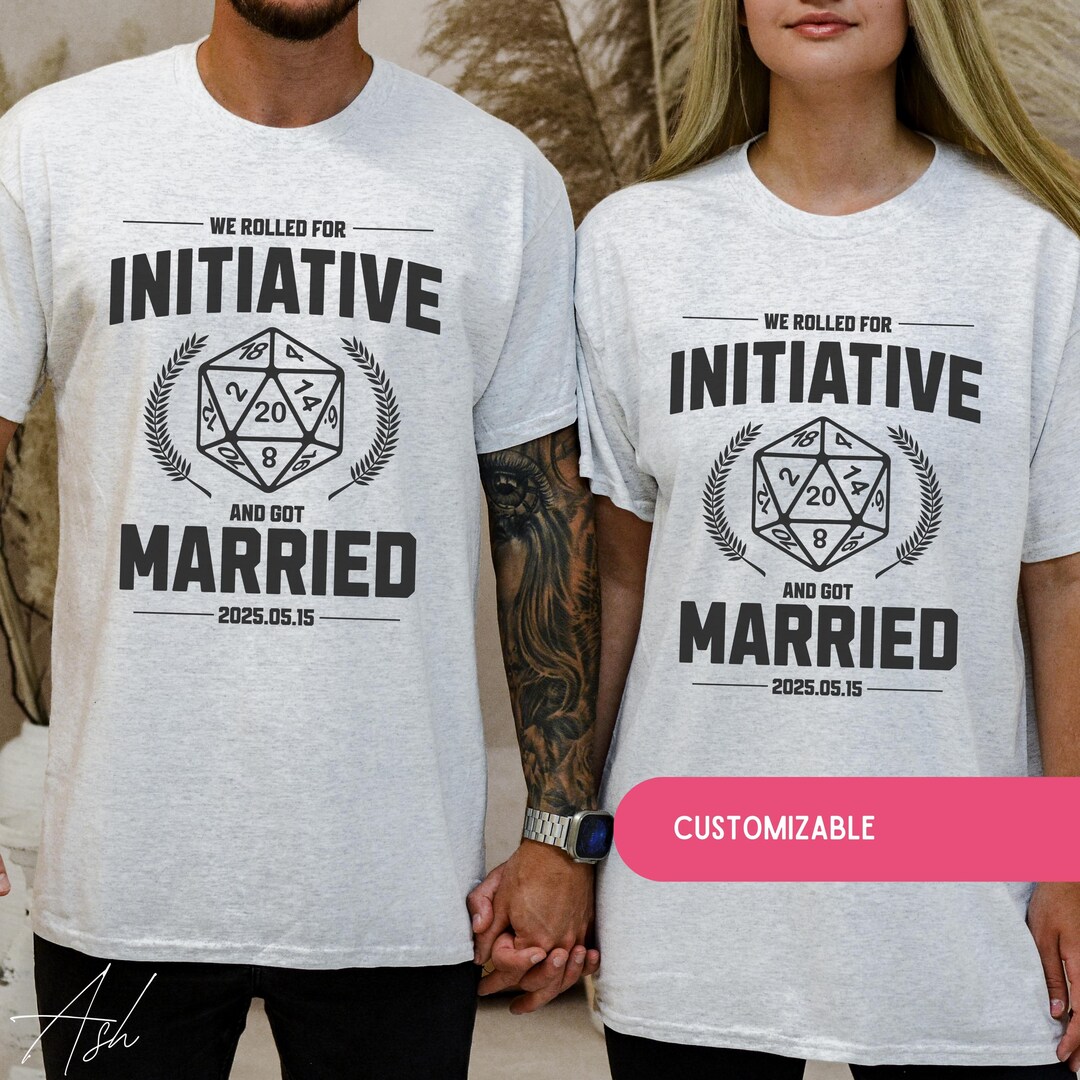 Personalized Wedding Gift, D20 Dice T-shirt, Game Master Gift, Nerdy ...