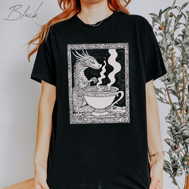 Medieval Shirt, Dragon Tea Tapestry T-shirt, Weird Stuff, Unhinged ...