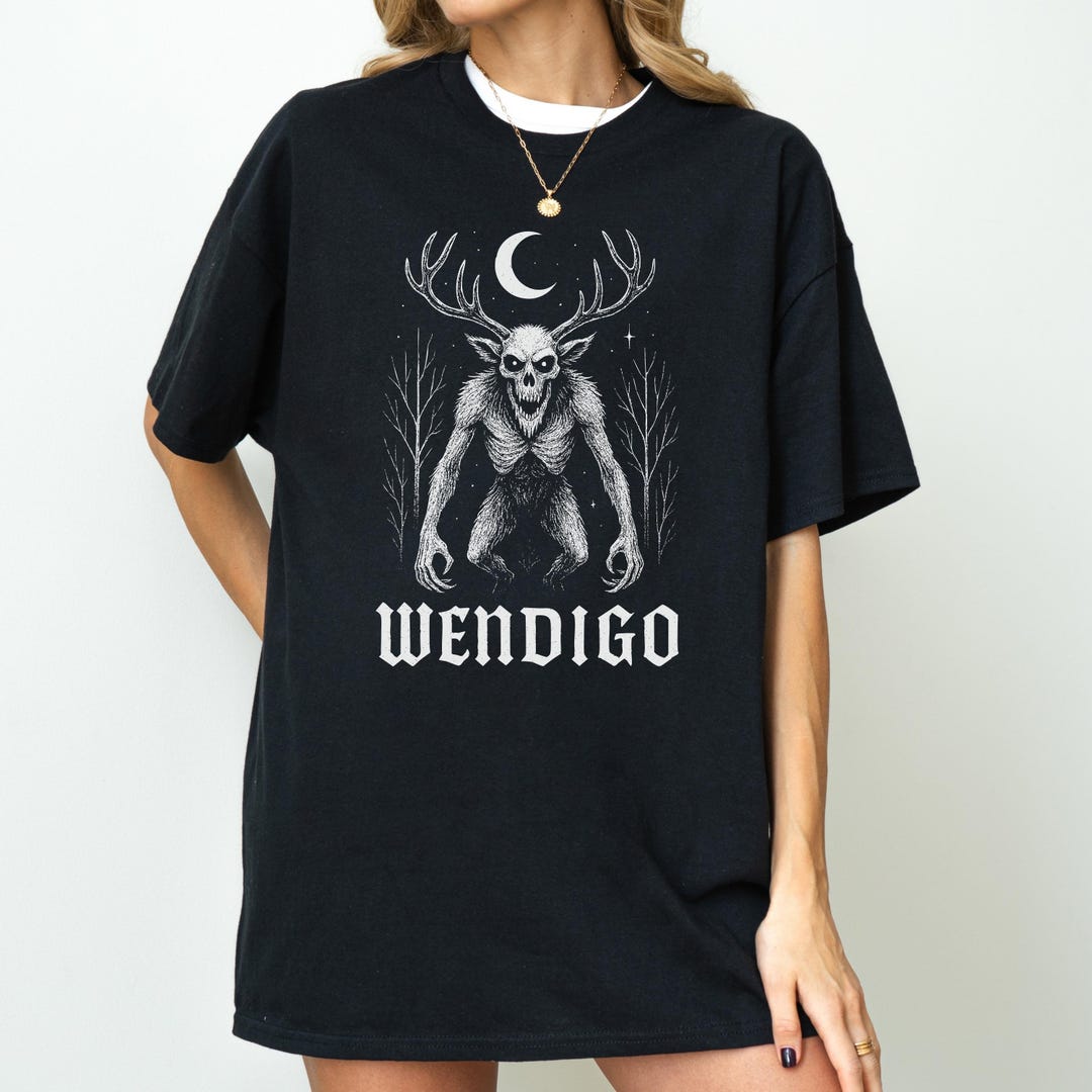 Wendigo Shirt, Cryptid Tshirt, Cryptidcore Aesthetic, Gothic Clothes ...