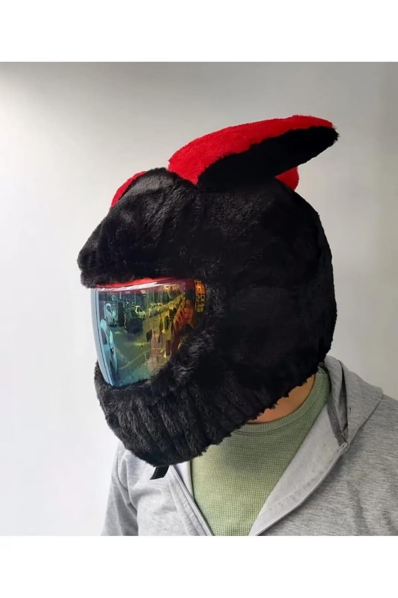 Helmet Cover Plush, Motorcycle Helmet Cover, Motorbike Funny Case ...