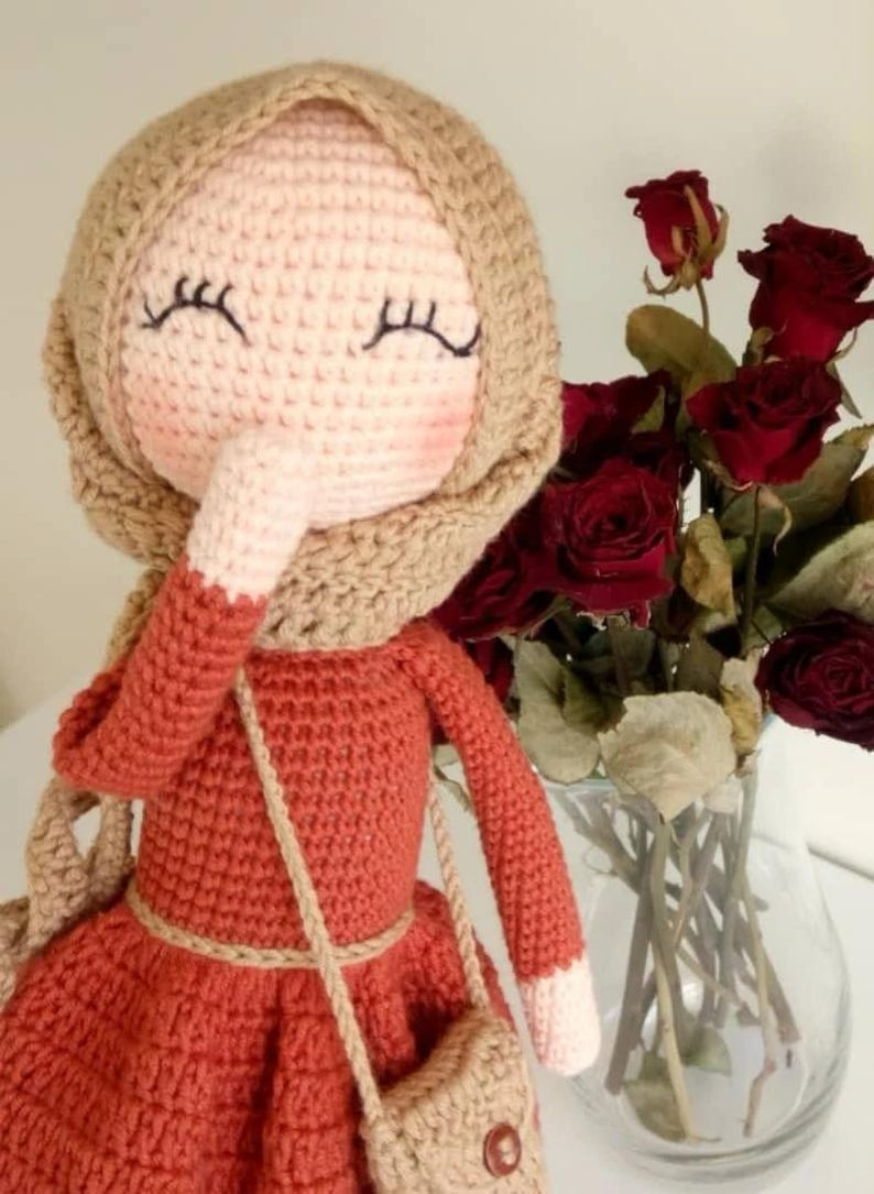 Crochet Hijab Doll, Amigurumi Muslim Doll, Crochet Amigurumi Doll for ...