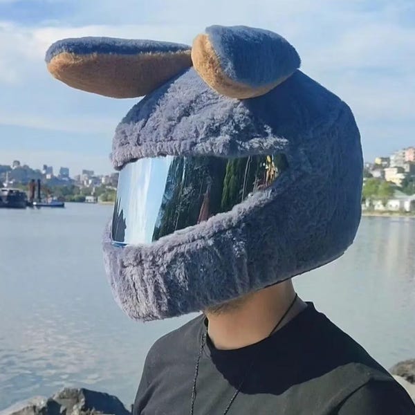 Bunny Motorcycle Helmet - Etsy