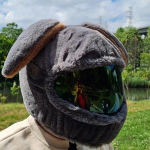 Helmet Cover Plush, Motorcycle Helmet Cover, Motorbike Funny Case ...