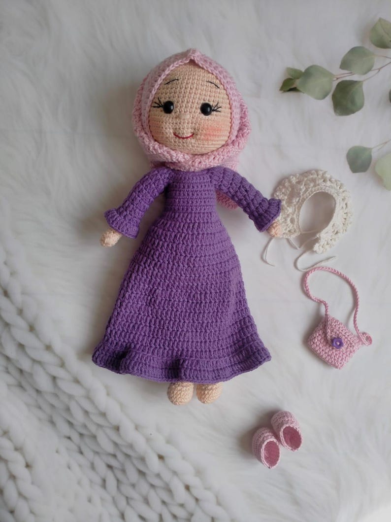 Crochet Hijab Doll, Amigurumi Muslim Doll, Crochet Amigurumi Doll for ...