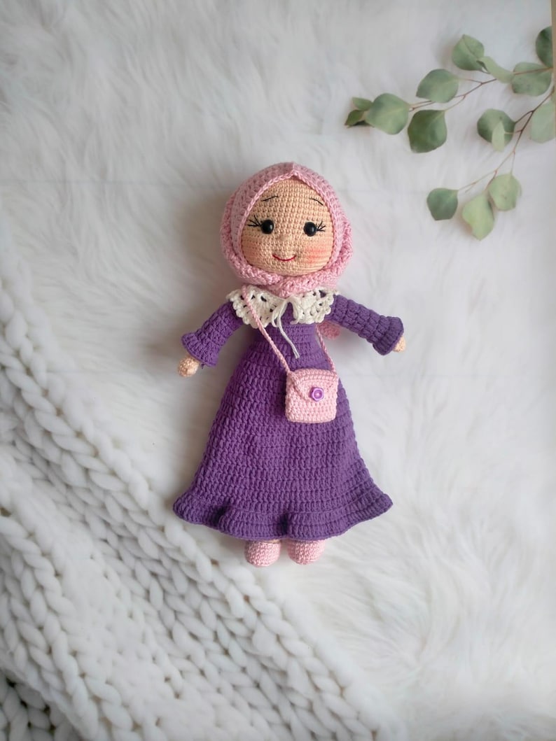 Crochet Hijab Doll, Amigurumi Muslim Doll, Crochet Amigurumi Doll for ...