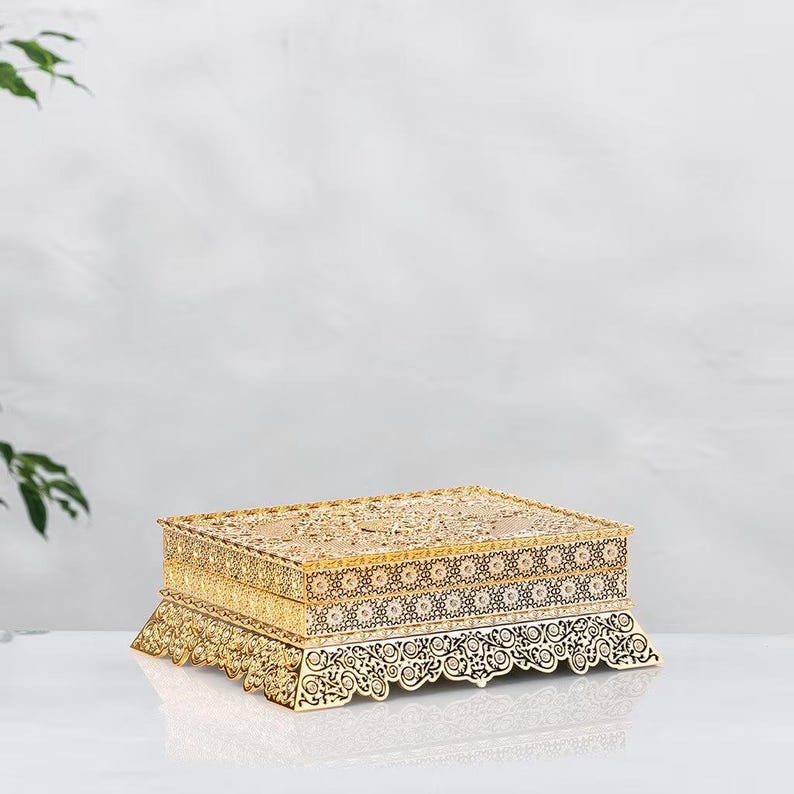 Chest Quran Box Gold, Luxury Quran Box, Muslim Gift, Home Decor ...