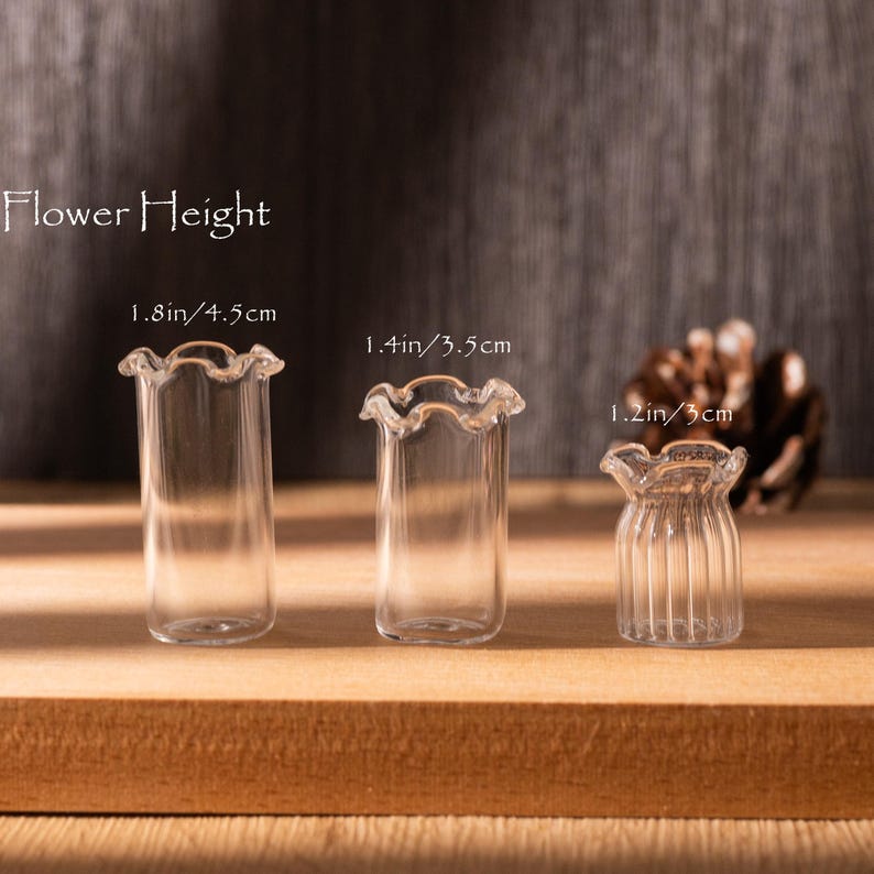 Mini Glass Flower Bouquet Set: Handcrafted Floral Figurine - Etsy