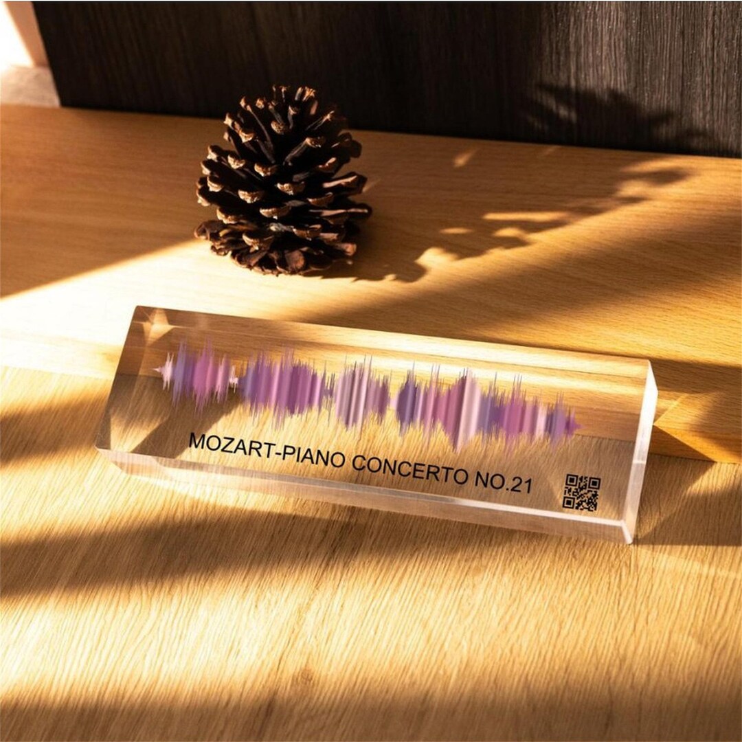 Soundwave Art With QR Code,music Plaque, Sound Wave Art, Voice ...