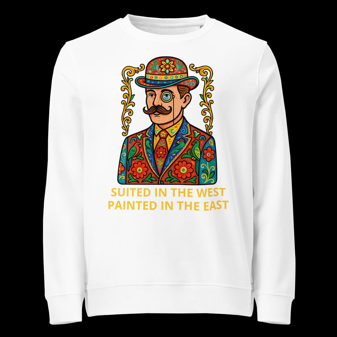 Desi Dandy Art Sweatshirt, Quirky Gentleman Portrait in Pakistani Truck ...