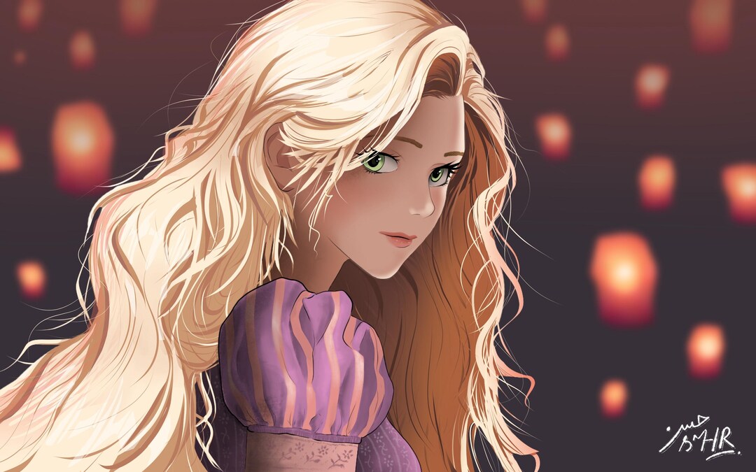 Princess Rapunzel Digital Art Tangled - Etsy