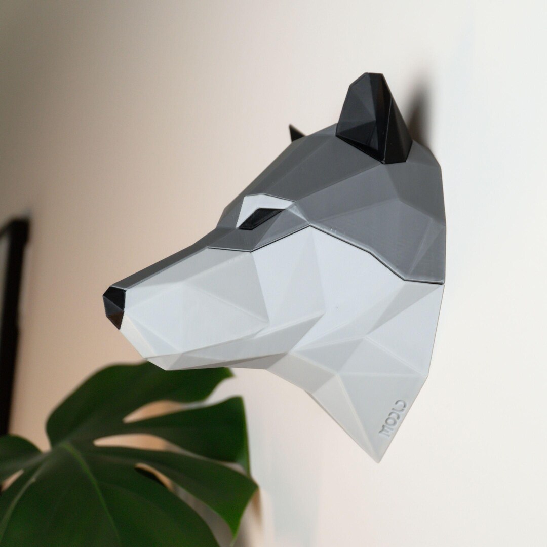 The Howler Unique 3d-printed Low Poly Wolf Wall Art Craft Model - Etsy