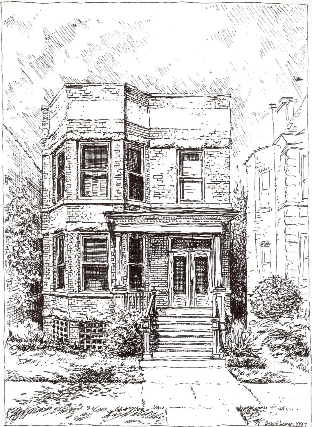 Custom Pen and Ink House Portrait - Etsy