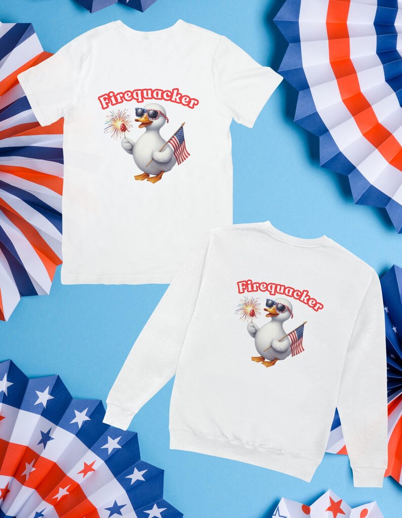 Firequacker SVG, 4th of July Duck File PDF, Funny Patriotic PNG ...