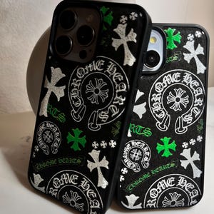Black Chrome Hearts-inspired Phone Case – Luxury Protective Cover With ...