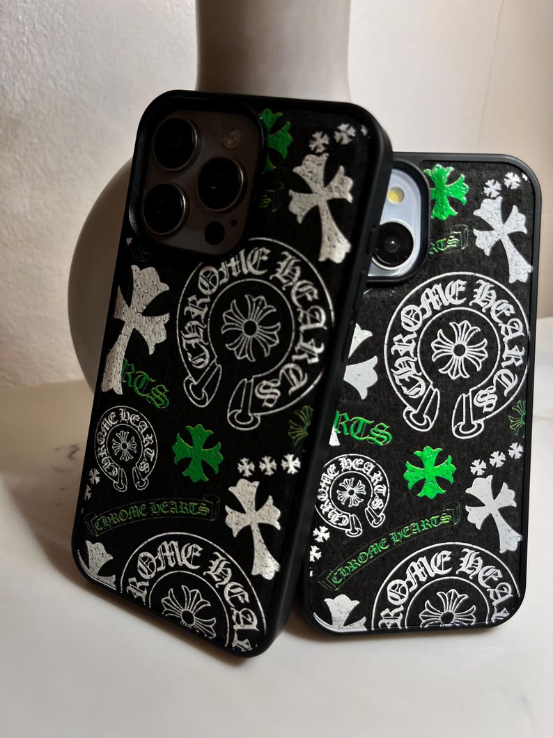 Black Chrome Hearts-inspired Phone Case – Luxury Protective Cover With ...