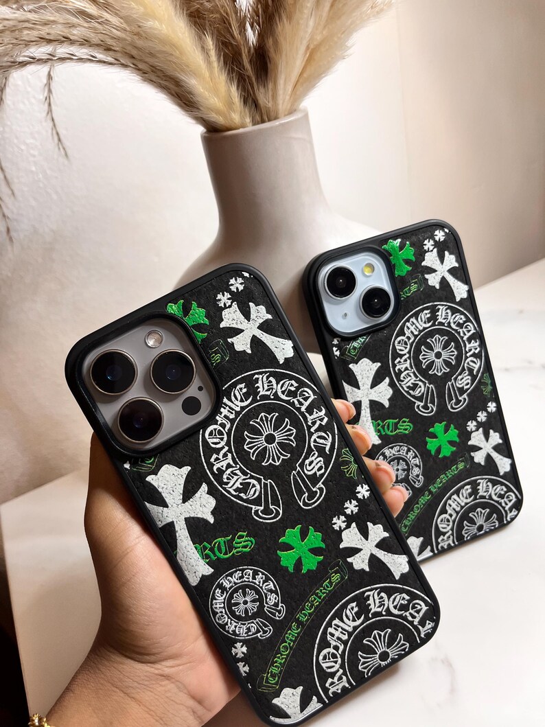 Black Chrome Hearts-inspired Phone Case – Luxury Protective Cover With ...