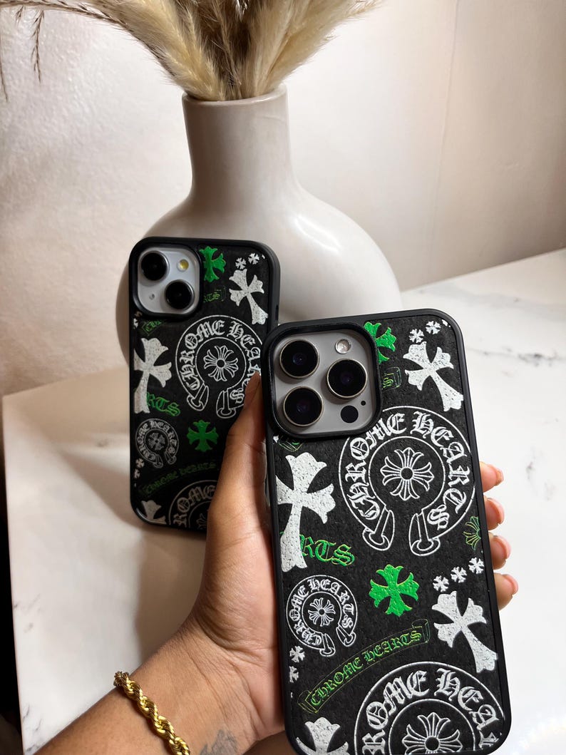 Black Chrome Hearts-inspired Phone Case – Luxury Protective Cover With ...