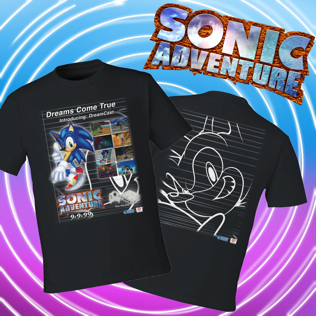 Sonic Adventure - Sega Dreamcast Poster T-shirt (unisex Reclaimist ...