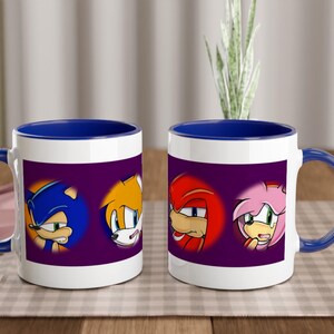 Sonic the Hedgehog Sonic, Tails, Knuckles & Amy Reaction mug11oz ...