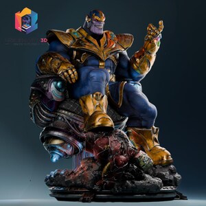 Thanos: Lord of Infinity – Collectible Diorama Figure - Etsy