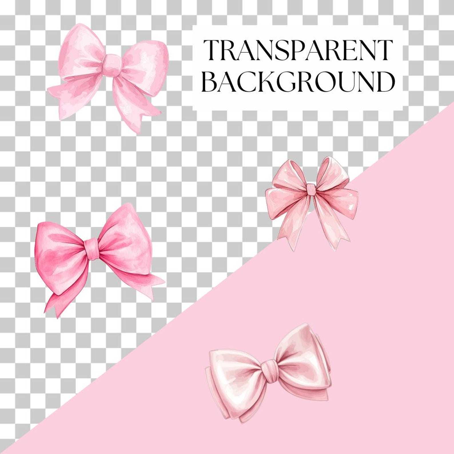 Pink Coquette Ribbon Bow Clipart | Gift | Fashion | Decoration ...